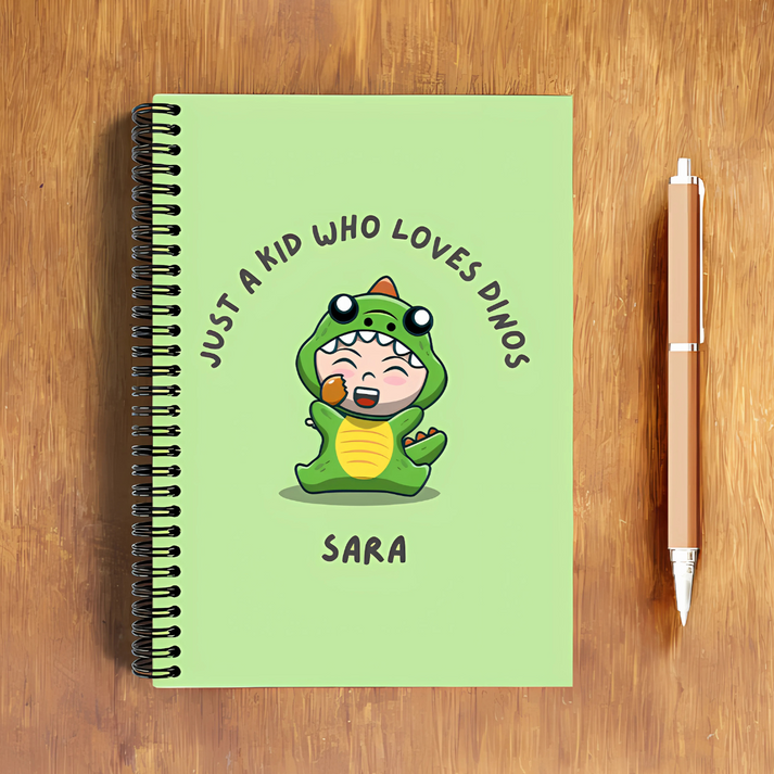 Personalized Dino Theme Notepad – T Bhai